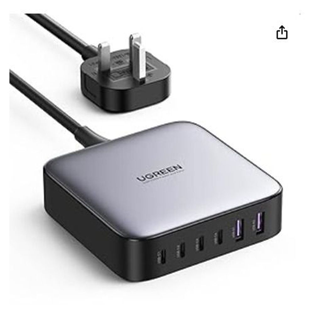 UGREEN Nexode 200W USB C Charger Plug 6 Ports GaN PD Desktop Power ...
