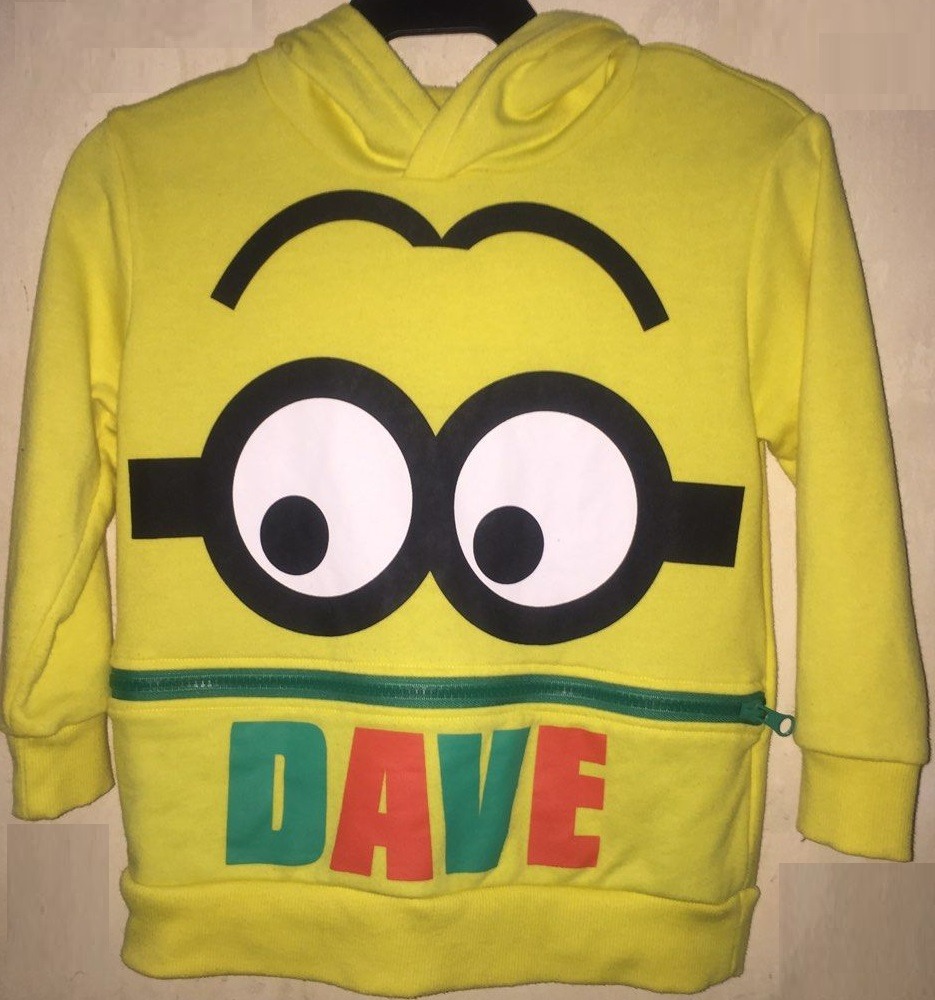 UNIVERSAL STUDIOS MINIONS HOODED JACKET HOODIE 110 130 BOY GIRL 3T 4T ...