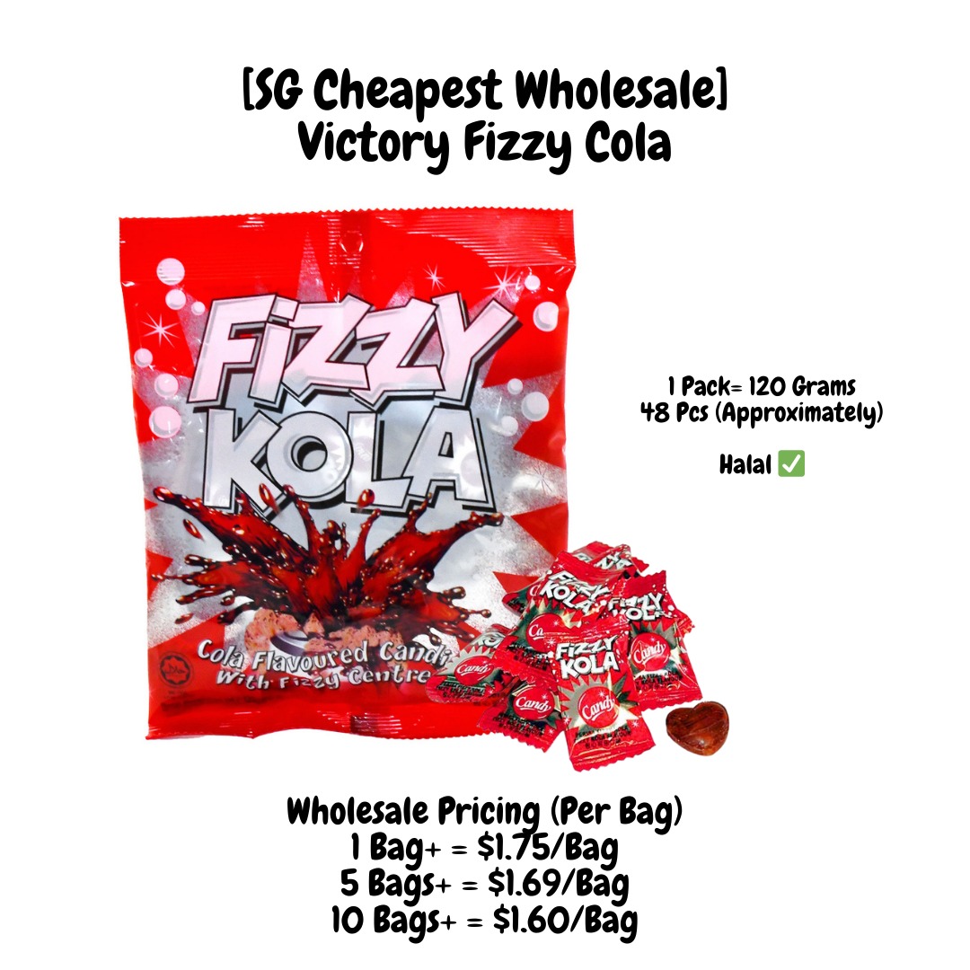 Victory Fizzy Cola Candy, Fizzy Kola Candy - 120 Grams, Food & Drinks ...