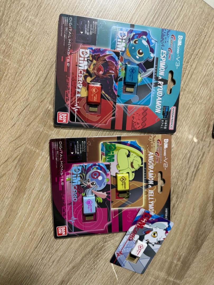Vital Bracelet Digimon Dim Cards Angoramon/Jellymon & Espimon/Ryudamon ...