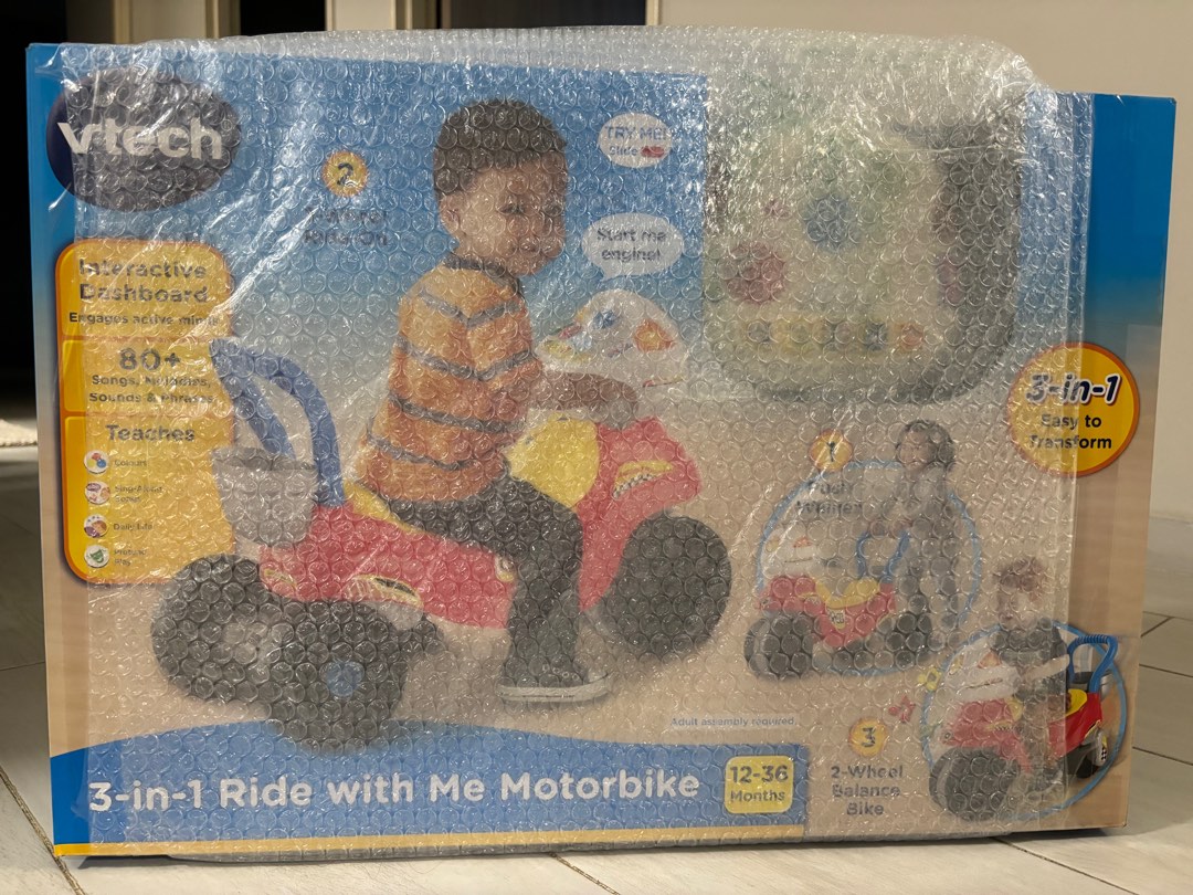Vtech 3 in 1 Ride with me Motorbike, Babies & Kids, Infant Playtime on ...