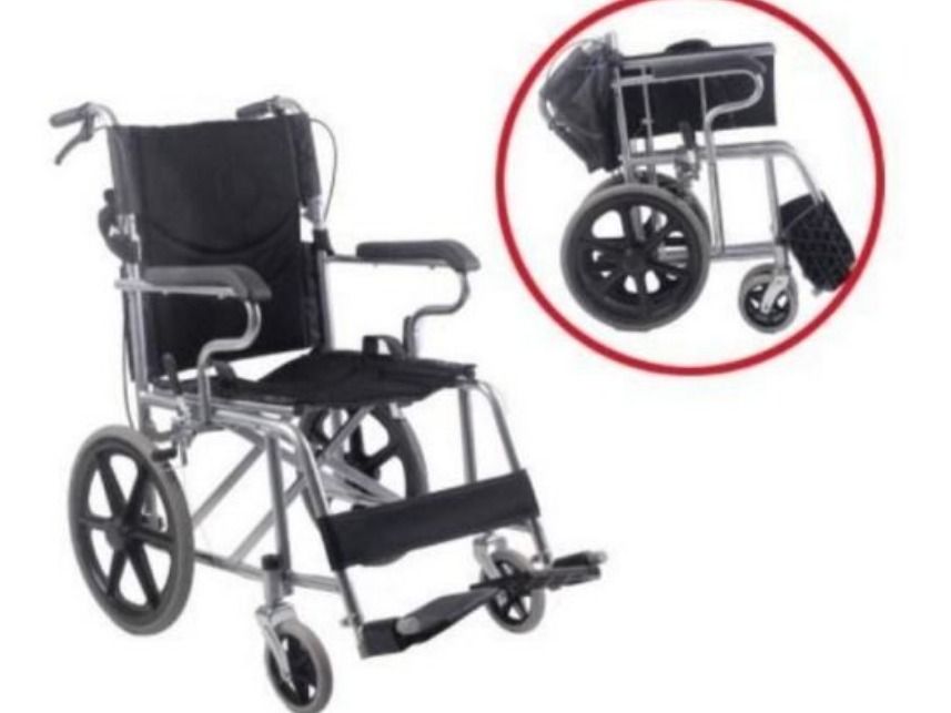 Wheelchair pushchair -Foldable Portable, for Elderly, Disabled ...
