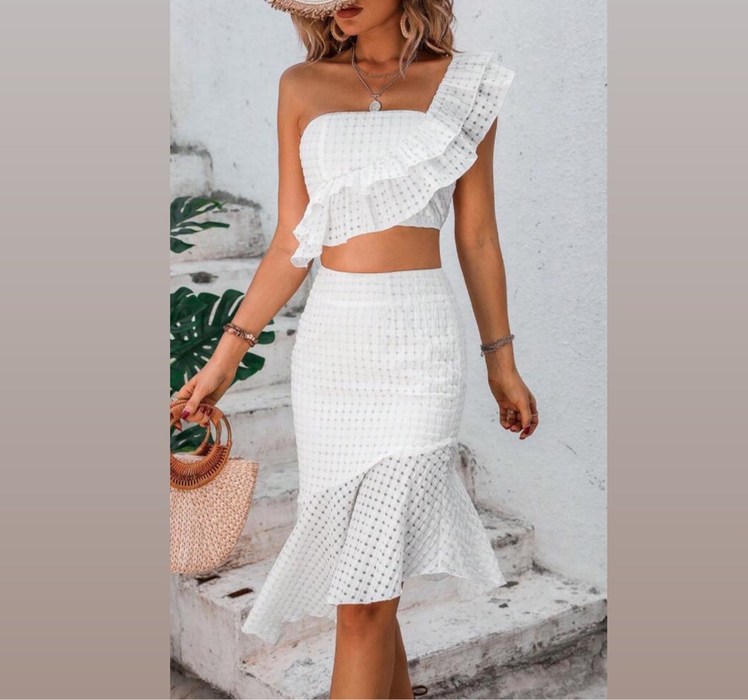 White coordinates for rent, Women's Fashion, Dresses & Sets, Sets or ...