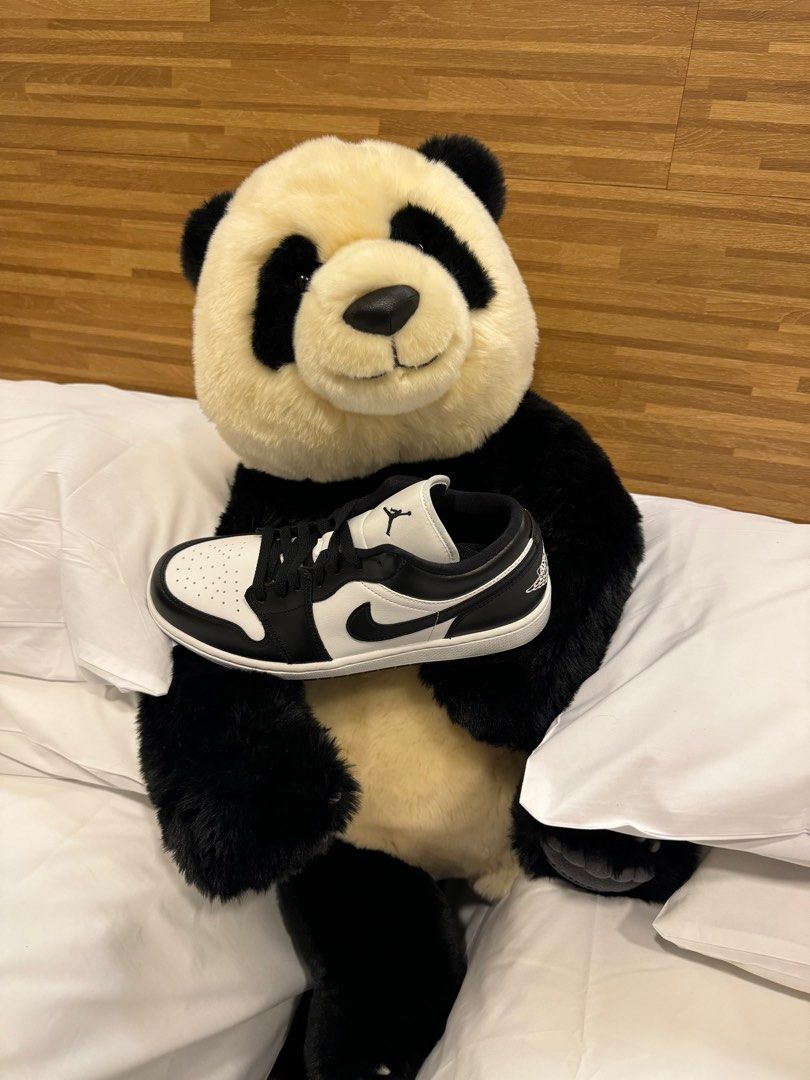 wts air jordan 1 low panda (black and white), Women's Fashion, Footwear ...