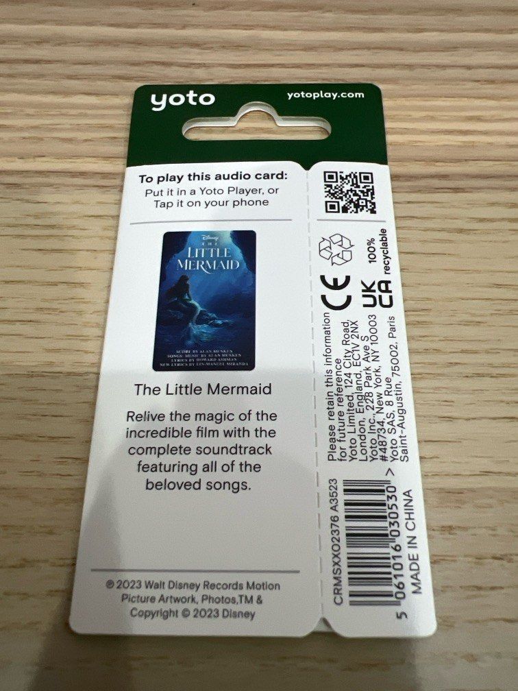 Yoto Card - Disney The Little Mermaid: The Songs (Audiocard), Babies ...