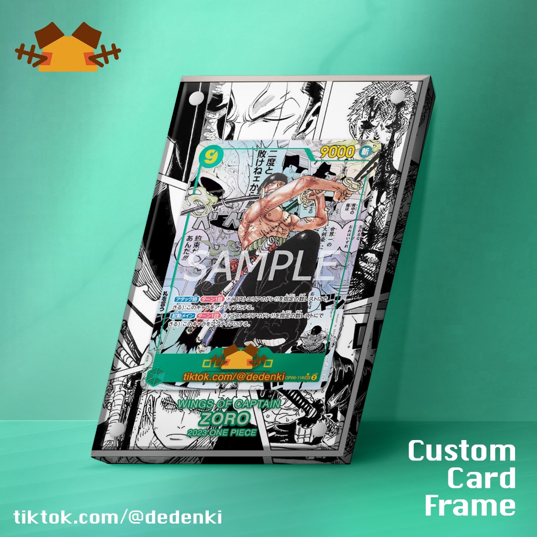 Zoro Manga Custom Card Frame, Hobbies & Toys, Toys & Games on Carousell