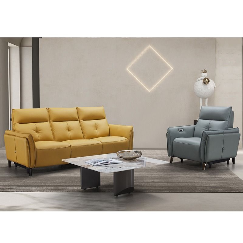 1Seater electric extension Sofa Genuine Leather Sofa Frame+sponge 30 ...