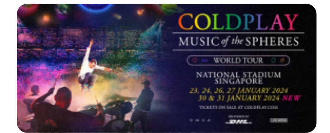 2x Coldplay Ticket, 26th Jan 2024, Tickets & Vouchers, Event Tickets on ...