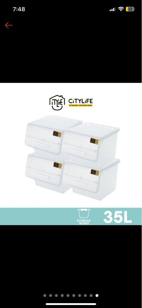 35 L storage boxes, Furniture & Home Living, Furniture, Shelves ...