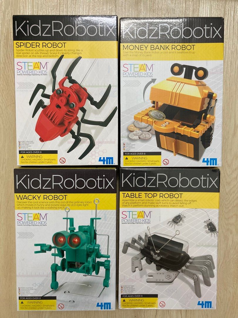 4M KidzRobotix Wacky Robot, Spider Robot, Money Bank Robot, Table Top ...