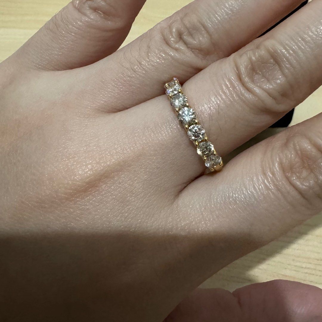 7 stone ring yellow gold, Women's Fashion, Jewelry & Organizers, Rings ...