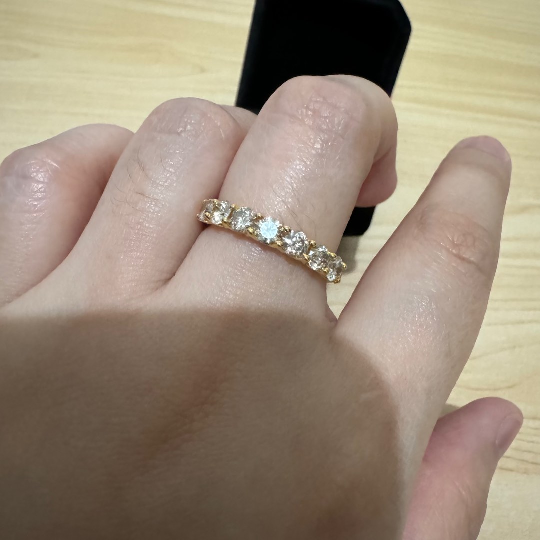 7 stone ring yellow gold, Women's Fashion, Jewelry & Organizers, Rings ...