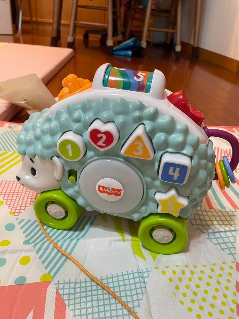 二手 Fisher-Price 費雪 LINKIMALS聲光學習小刺蝟 繩子有汙 可私訊提供影片, 嬰兒及兒童, 嬰兒玩具在旋轉拍賣
