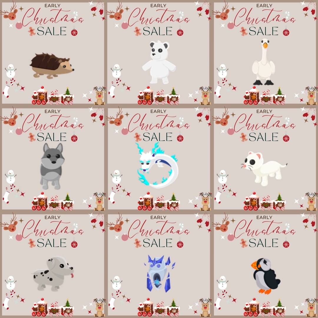 ADOPT ME 2019,2020,2021,2022 CHIRSTMAS FEST PETS !!, Video Gaming ...