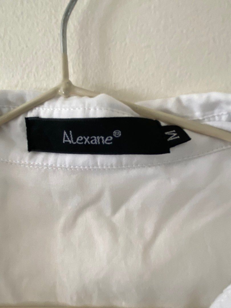 Alexane plain white shirt, Women's Fashion, Tops, Blouses on Carousell