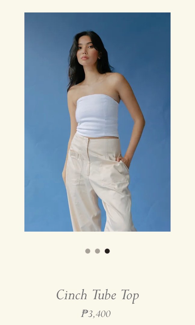 araw the line cinch tube top in white, Women's Fashion, Tops ...