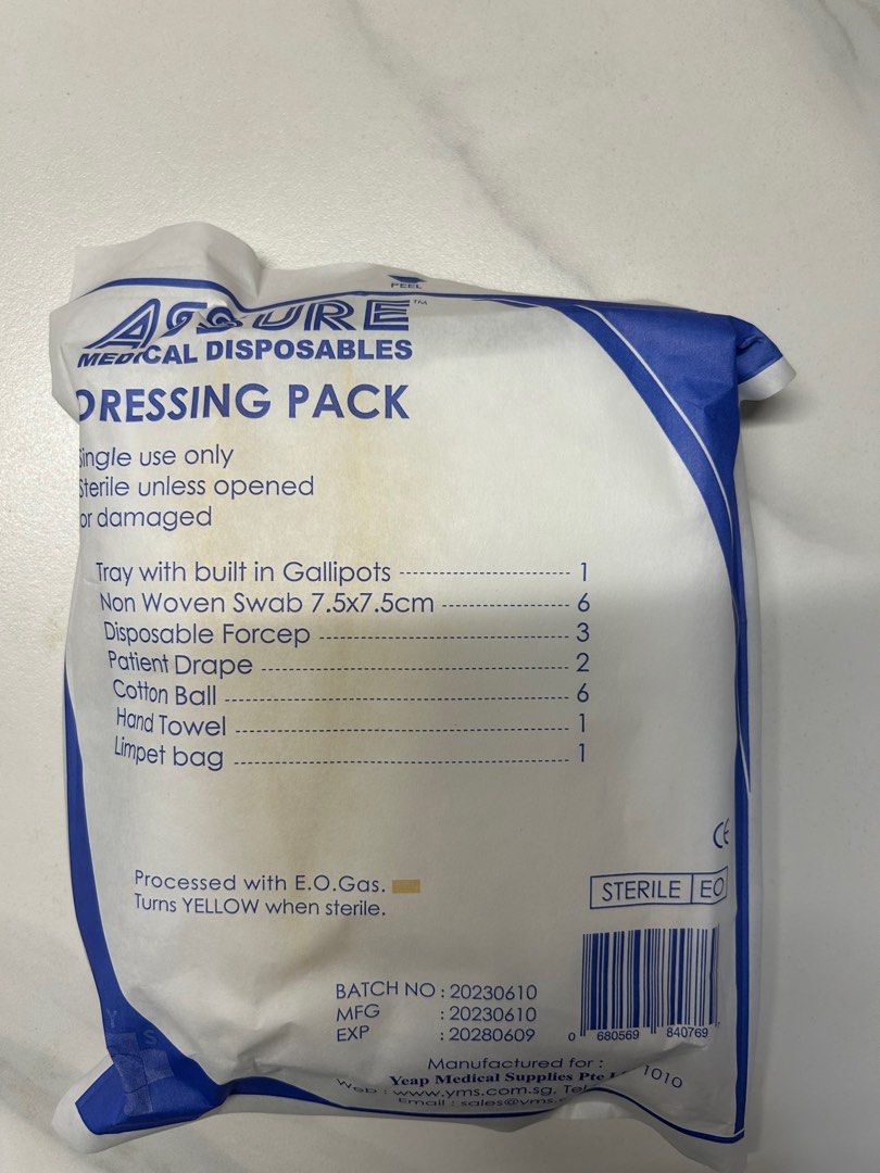 Assure dressing pack, Health & Nutrition, Medical Supplies & Tools on Carousell