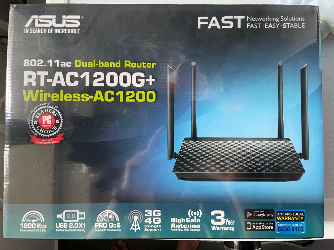 ASUS RT-AC1200G+ Router, Computers & Tech, Parts & Accessories ...