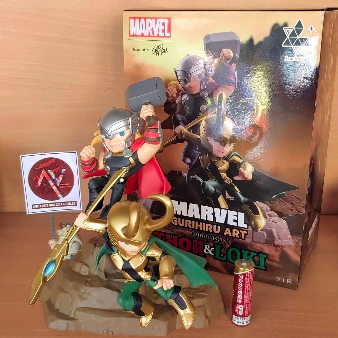 Authentic Marvel - Luminasta Gurihiru Art - Thor and Loki, Hobbies & Toys, Toys & Games on Carousell