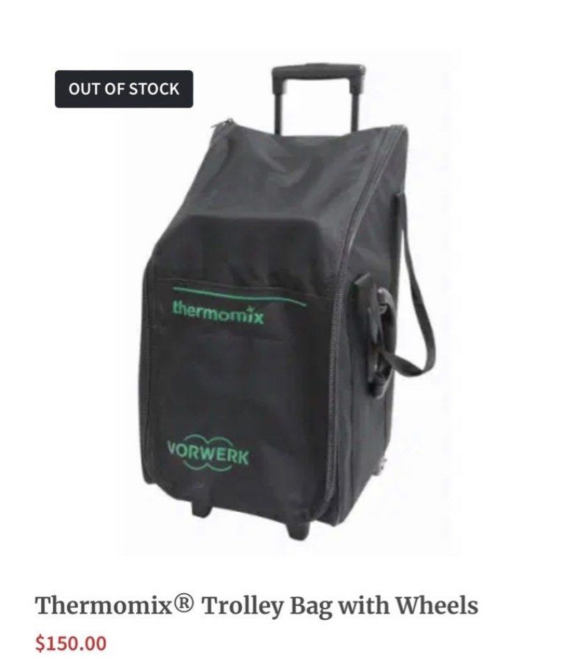 Authentic Thermomix Trolley bag with wheels, Hobbies & Toys, Travel ...