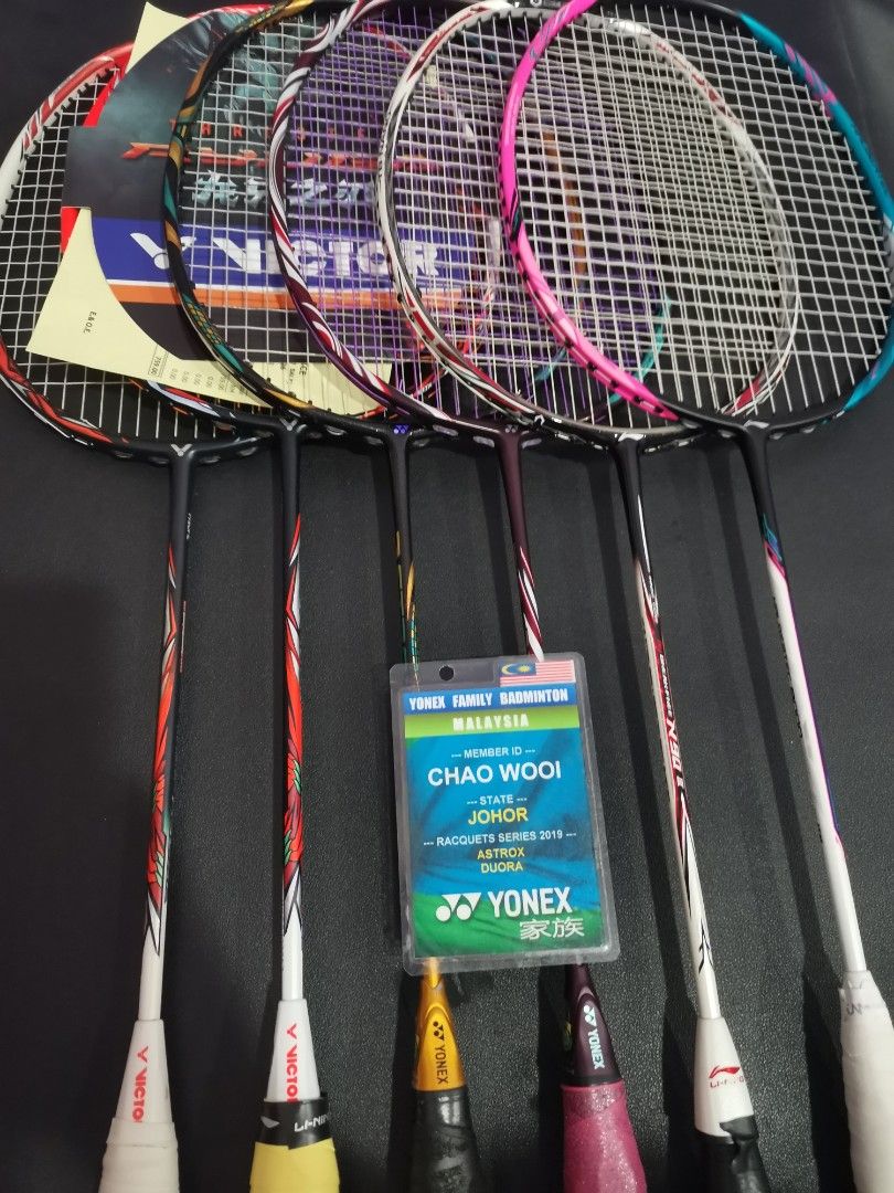 Badminton racket Yonex lining Victor, Sports Equipment, Sports & Games ...
