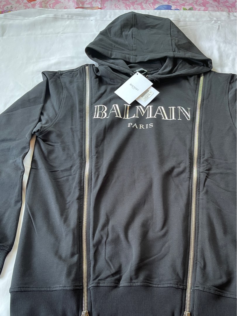 Balmain Hood is with 2-Zipped Front black large, Luxury, Apparel on ...