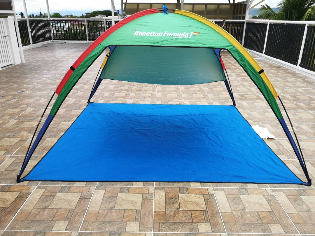 Benetton Formula 1 Racing Team Beach Tent, Sports Equipment, Hiking ...
