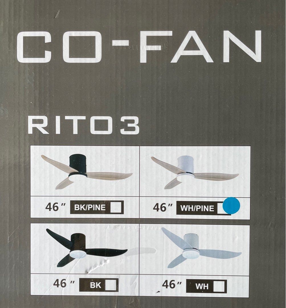 [BNIB] Fanco Rito-3 Ceiling Fan, Furniture & Home Living, Lighting ...