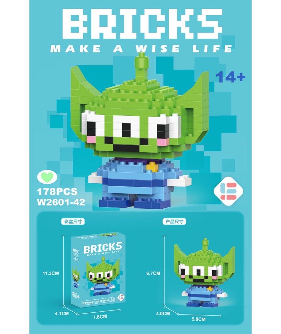 BRICKS Building Blocks Toy Story Lotso Alien Gift Lego, Hobbies & Toys ...