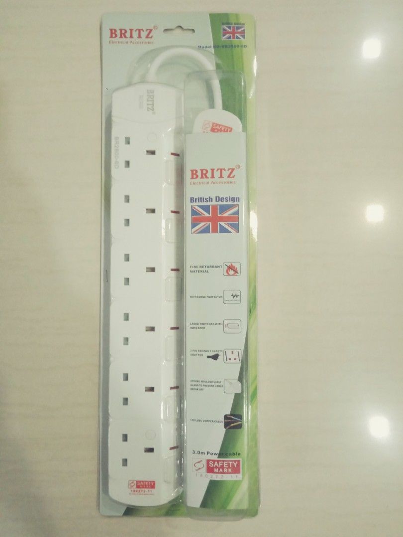 Britz 6 way socket, TV & Home Appliances, Electrical, Adaptors ...