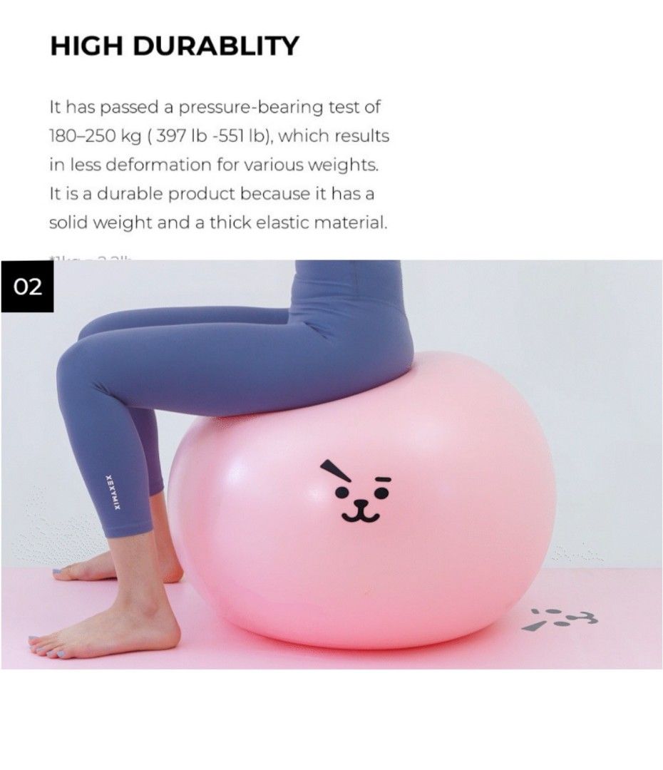 BT21 x Xexymix CHIMMY Gym Ball, Sports Equipment, Exercise & Fitness ...