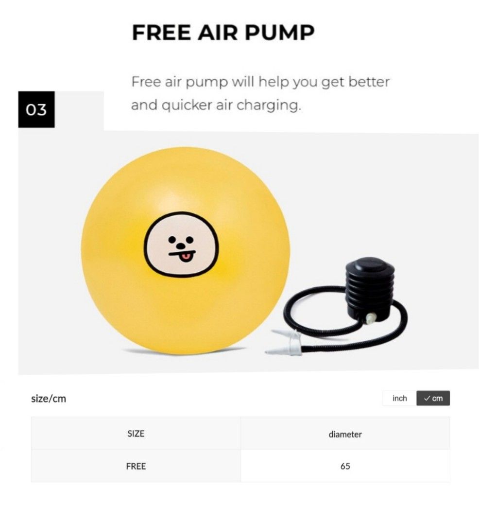 BT21 x Xexymix CHIMMY Gym Ball, Sports Equipment, Exercise & Fitness ...