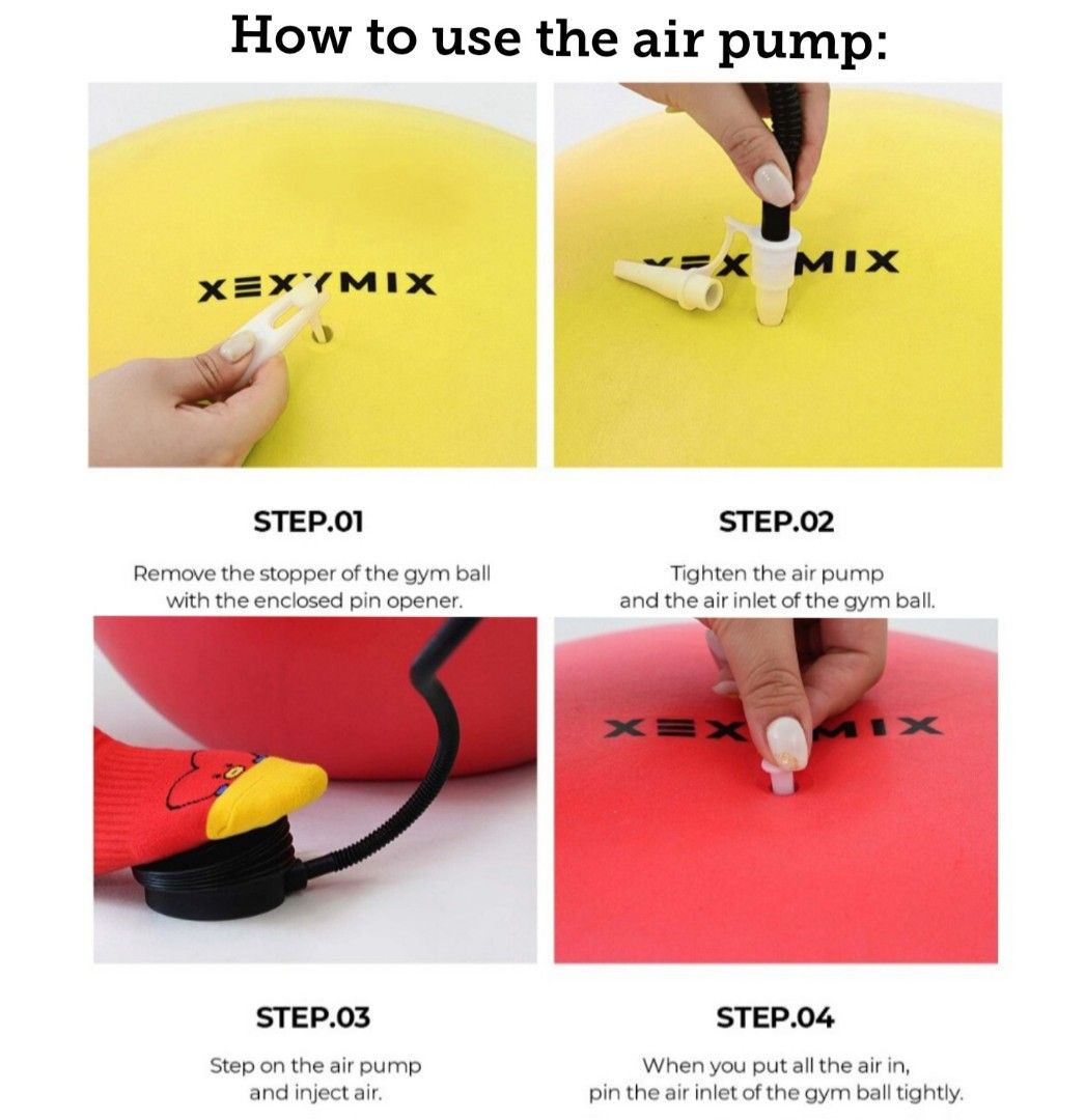 BT21 x Xexymix CHIMMY Gym Ball, Sports Equipment, Exercise & Fitness ...