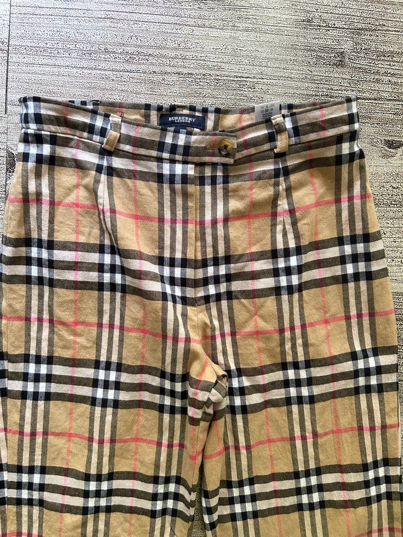 BURBERRY Plaid Pants, Women's Fashion, Bottoms, Other Bottoms on Carousell