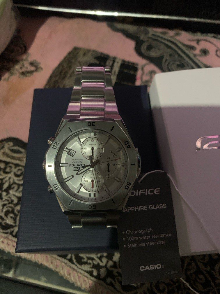 Casio edifice (sapphire crystal), Luxury, Watches on Carousell