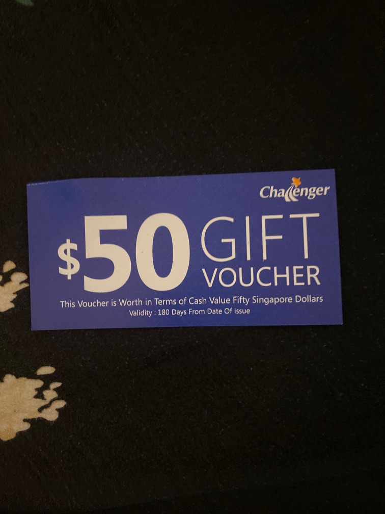Challenger voucher $50, Tickets & Vouchers, Vouchers on Carousell