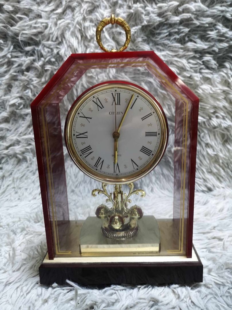 Citizen Quartz Red Frame Mantel Clock, Furniture & Home Living, Home ...