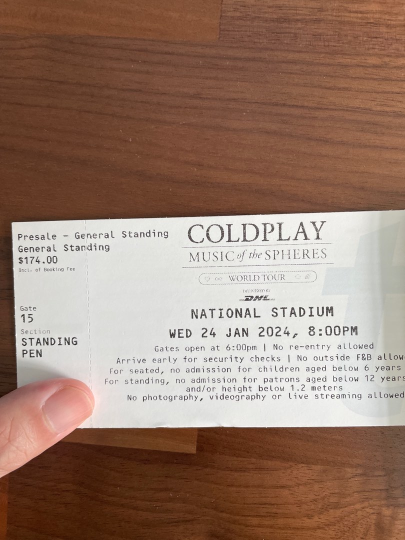 Coldplay - 24 Jan 2024, Tickets & Vouchers, Event Tickets on Carousell