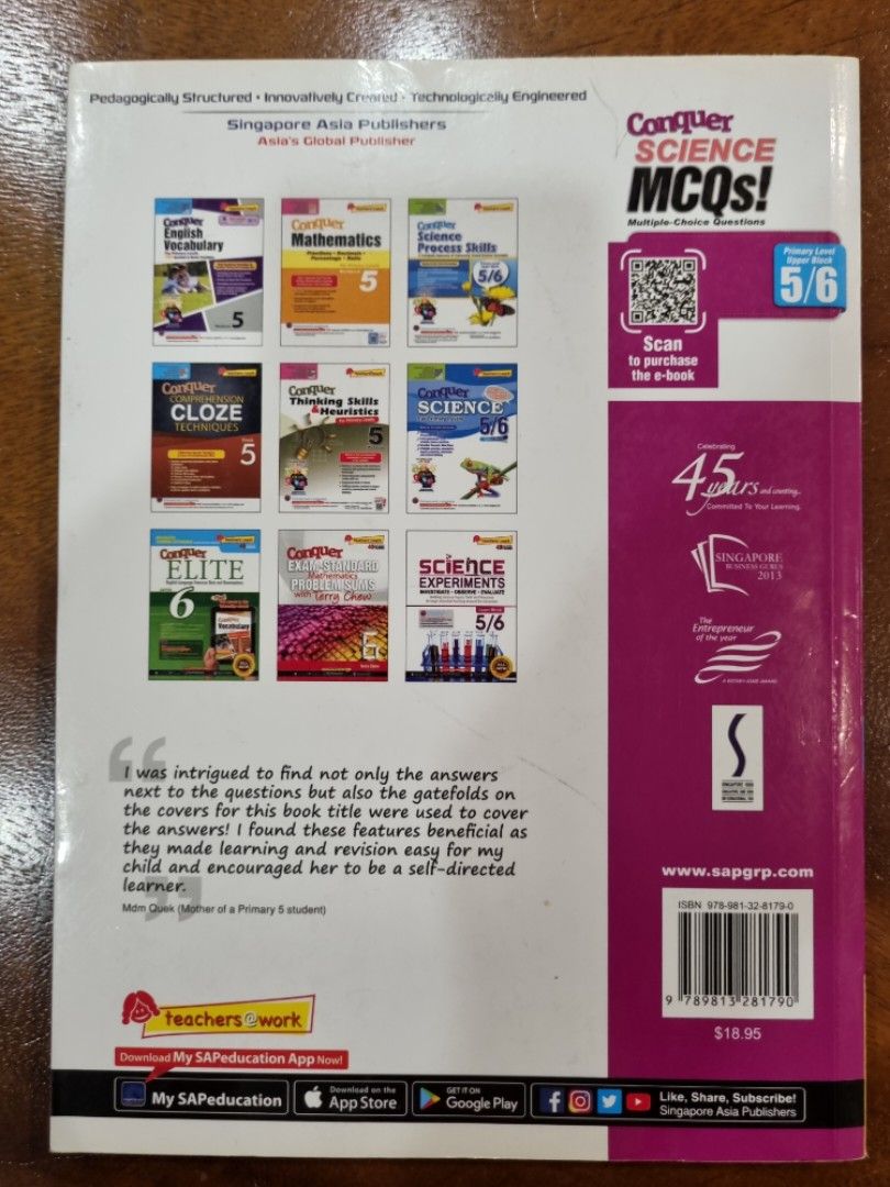 CONQUER SCIENCE MCQS!, Hobbies & Toys, Books & Magazines, Assessment Books on Carousell