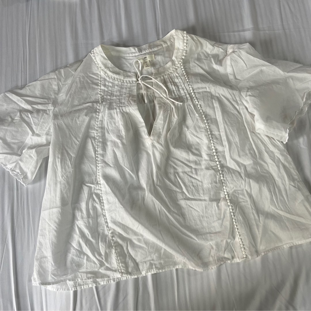 Cottagecore Dainty Dollete Boho Hippie White Top, Women's Fashion, Tops ...