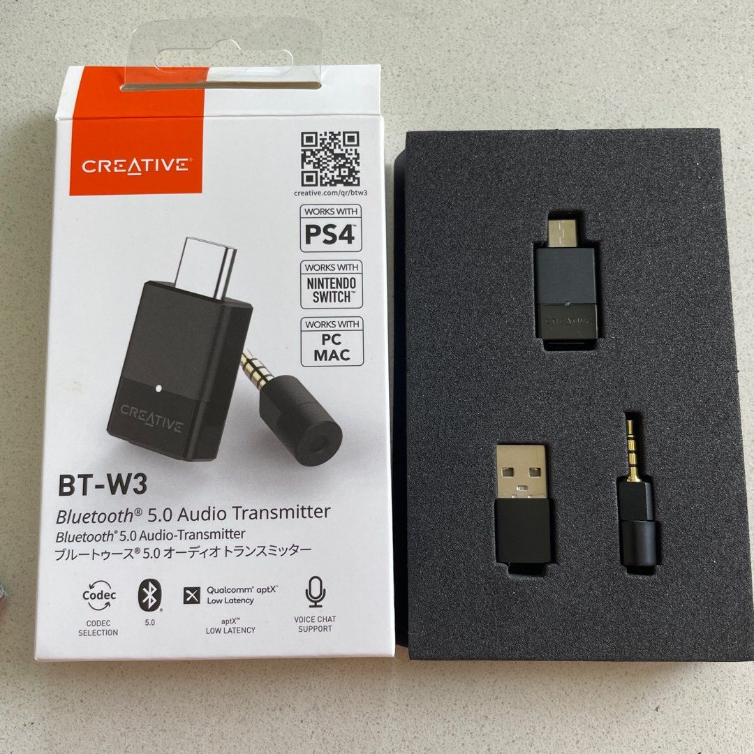 Creative BT-W3 Bluetooth 5.0 Audio Transmitter, Audio, Portable Audio ...