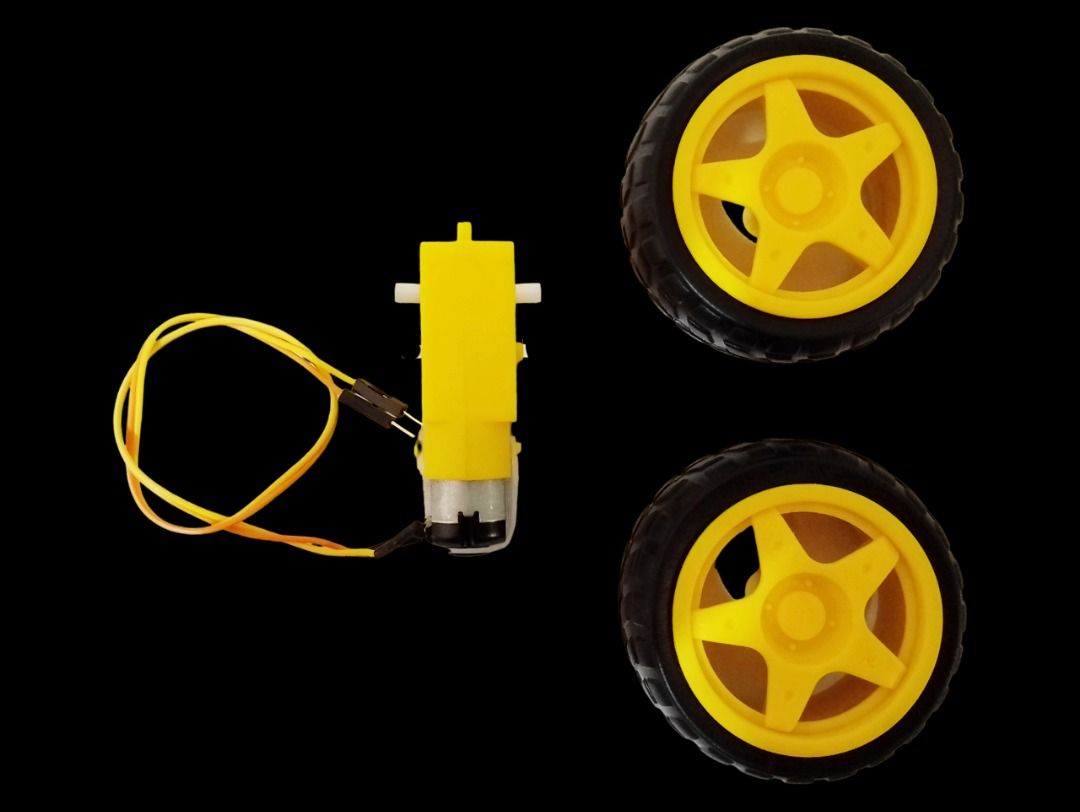 DC GEARBOX MOTOR TT MOTOR TIRE WHEEL DC 3-6V DUAL SHAFT GEARED with ...