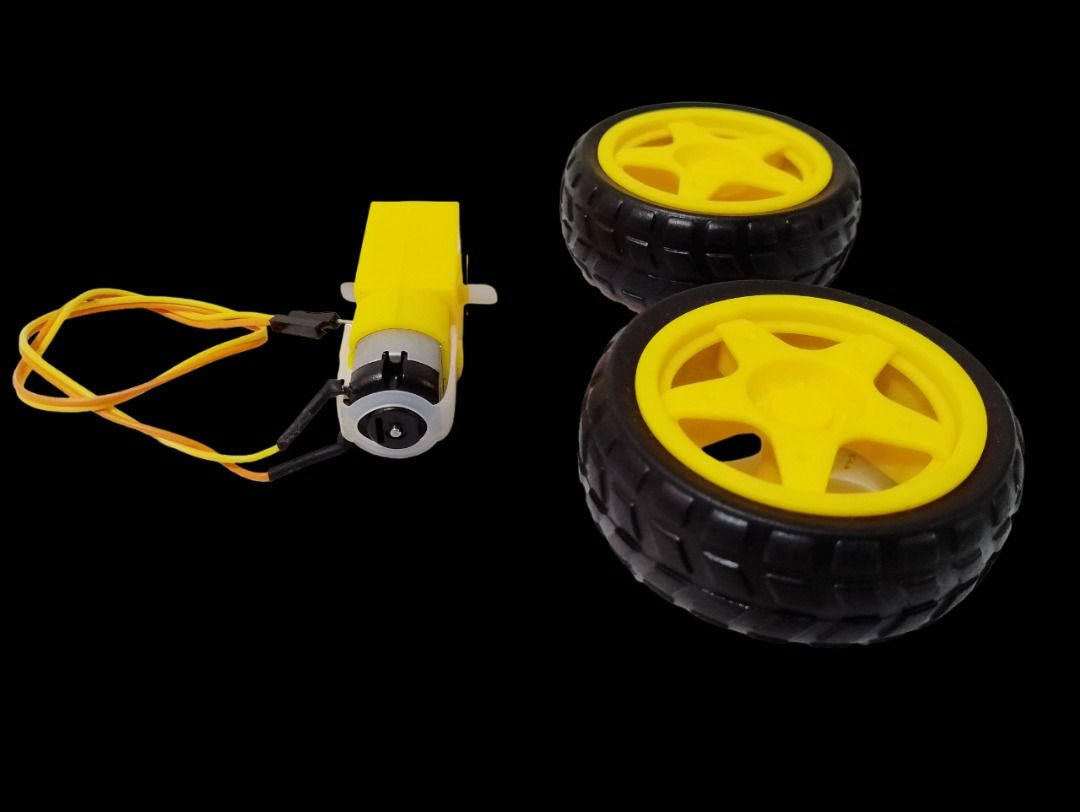 DC GEARBOX MOTOR TT MOTOR TIRE WHEEL DC 3-6V DUAL SHAFT GEARED with ...