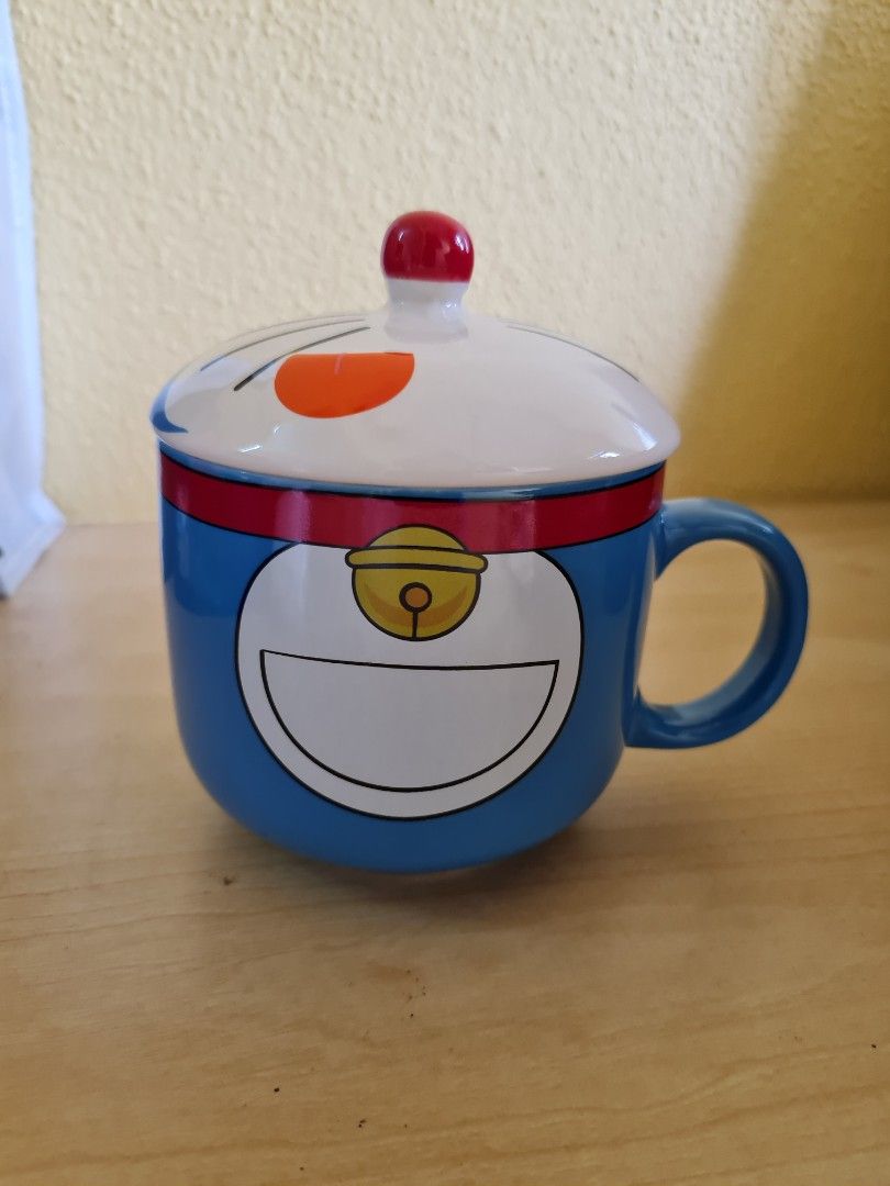 Doraemon 3D mug with lid, Furniture & Home Living, Kitchenware ...