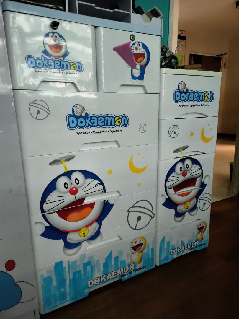 Doraemon 5-Tier cabinet & 4-Tier, Furniture & Home Living, Furniture ...