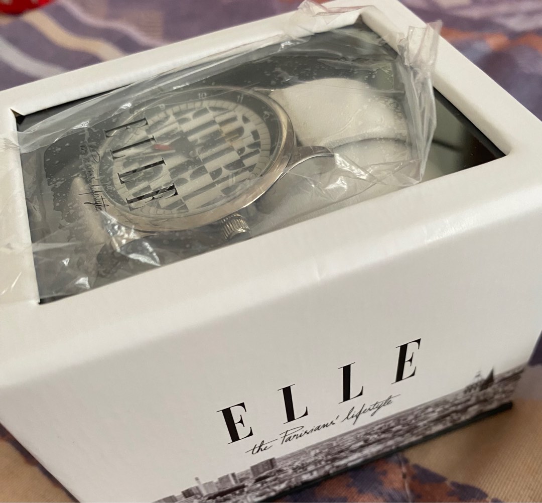 Elle white leather watch, Women's Fashion, Watches & Accessories ...