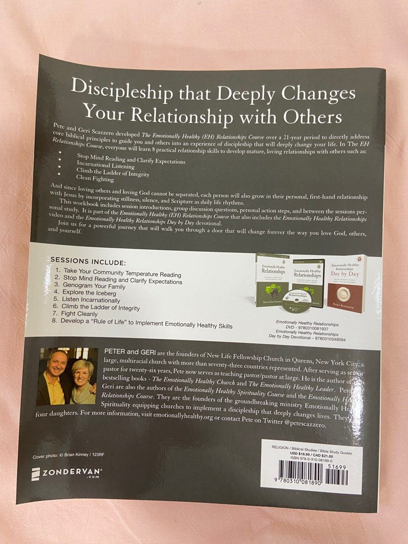 Emotionally Healthy Relationships Workbook by Peter & Geri Scazzero ...