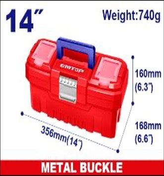 EMTOP EPBX1401 14" Plastic Tools Box, Furniture & Home Living, Home ...