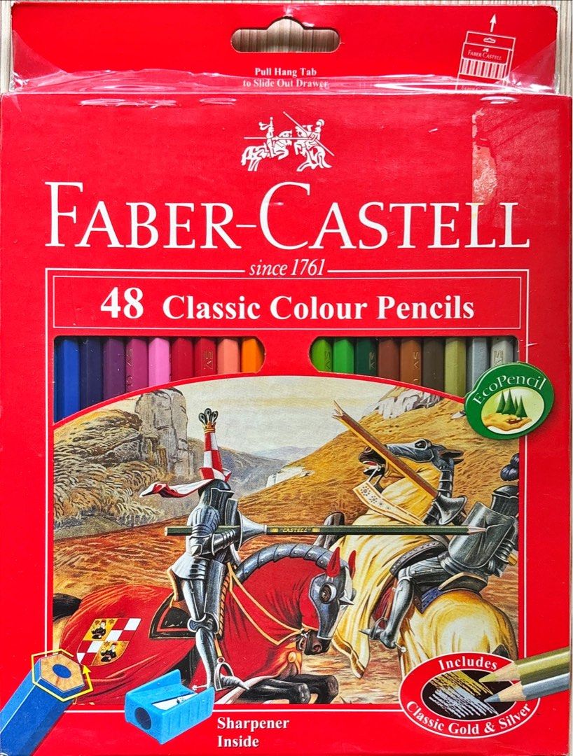 Faber-Castell 48 Classic Colour Pencils, Hobbies & Toys, Stationery ...