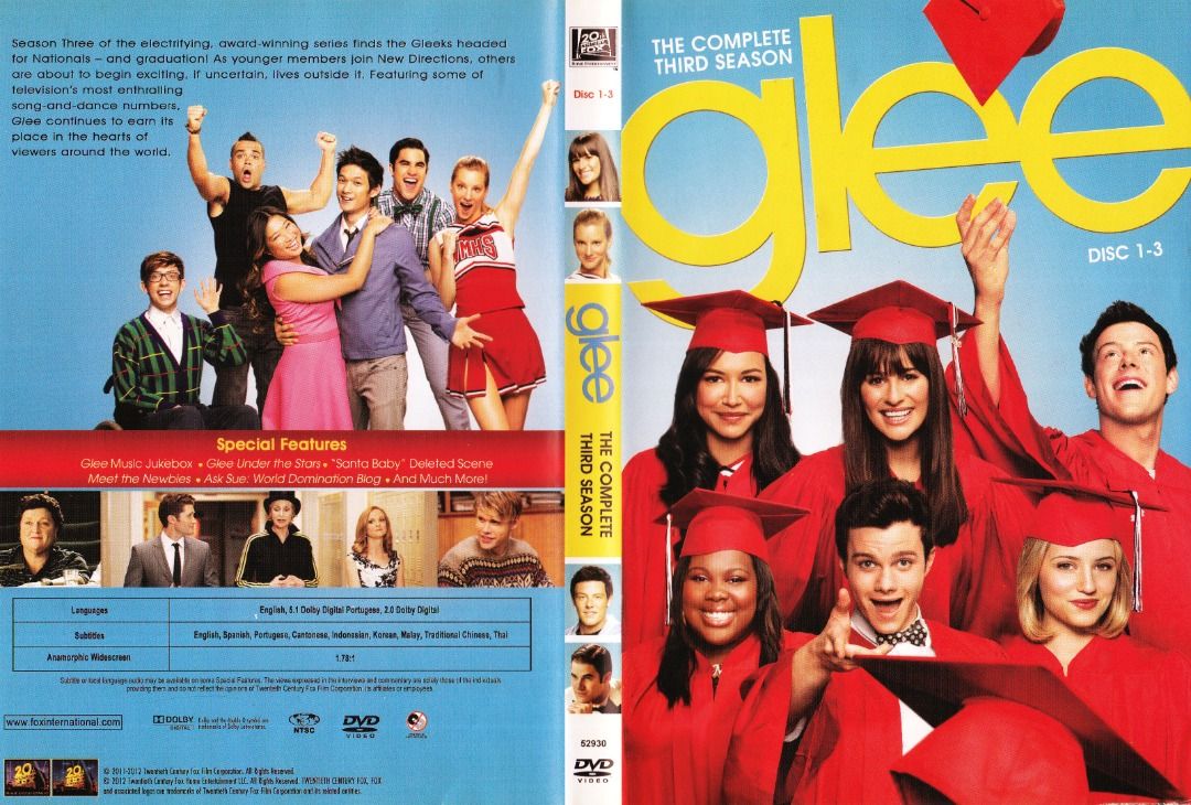 GLEE Complete Season 3 DVD Box Set, Hobbies & Toys, Music & Media, CDs ...